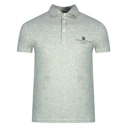 Aquascutum London Bold Logo Graues Poloshirt