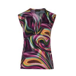 Print Mulberry V-Ausschnitt Jersey Top