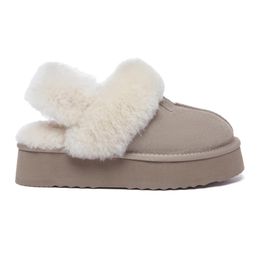 EVER AU Damen Leder Hausschuhe Mit Zwei Abnehmbaren Riemen - Fantail