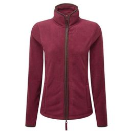 Premier Womens/Ladies Artisan Fleece-Jacke mit Kontrastbesatz (Burgund/Braun)
