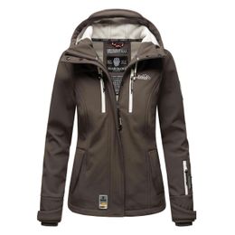 Marikoo Damen Softshelljacke &ndash; Kleine Zicke, warm mit Kapuze & Fleecefutter