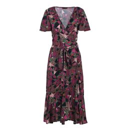 Midi-Kleid aus Viskose mit geometrischem Muster