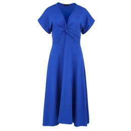 K&ouml;nigsblaues Midikleid mit Knotenverzierung