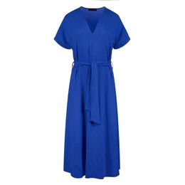 K&ouml;nigsblaues Jersey-Midikleid mit G&uuml;rtel