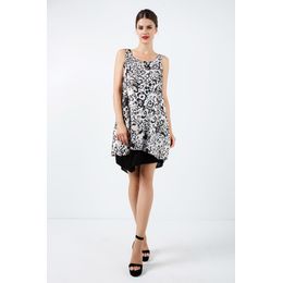 A Line Print Lagenkleid