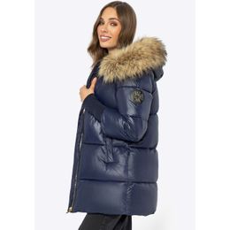 Wittchen Damenjacke mit Pelzkapuze, marineblau, Nylon