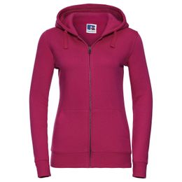 Russel Athletic Russell - "Authentic" Hoodie mit durchgehendem Rei&szlig;verschluss f&uuml;r Damen (Fuchsie)