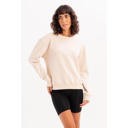 Damen-Sweatshirt-Trainingsoberteil mit Rundhalsausschnitt und Basic-Passform