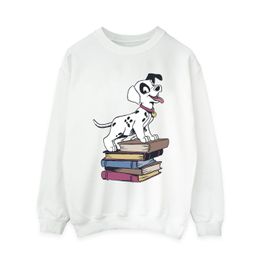 Disney - "101 Dalmatians Books" Sweatshirt f&uuml;r Damen (Wei&szlig;)
