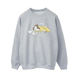 Disney - "Beauty And The Beast Belle Reading" Sweatshirt f&uuml;r Damen (Grau)