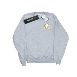 Disney - "Donald Duck Backside Breast Print" Sweatshirt f&uuml;r Damen (Grau)