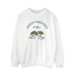 Disney - "Chip 'n Dale Green Vibes Only" Sweatshirt f&uuml;r Damen (Wei&szlig;)