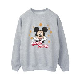 Disney - "Mickey Mouse Stars" Sweatshirt f&uuml;r Damen (Grau)