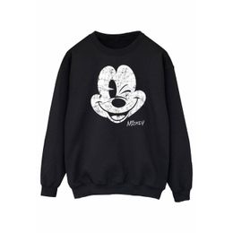 Disney Sweatshirt mit Mickey Mouse-Gesicht f&uuml;r Damen/Damen (Schwarz)
