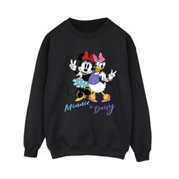Disney Damen/Damen Minnie Mouse und Daisy Sweatshirt (Schwarz)