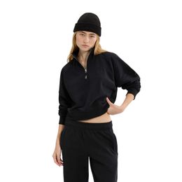 Ellesse - "Carrera" Sweatshirt f&uuml;r Damen, mit kurzem Rei&szlig;verschluss (Schwarz)