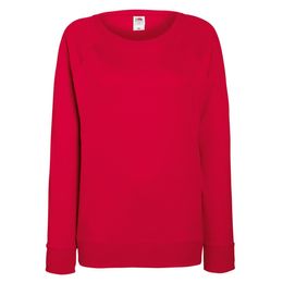 Fruit of the Loom Damen Raglan Sweatshirt (Rot)