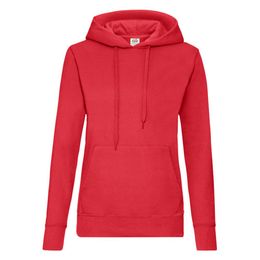 Fruit of the Loom - "Classic" Kapuzenpullover f&uuml;r Damen (Rot)