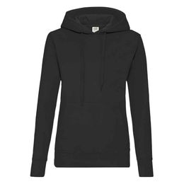 Fruit of the Loom - "Classic" Sweatshirt mit Kapuze f&uuml;r Damen (Schwarz)