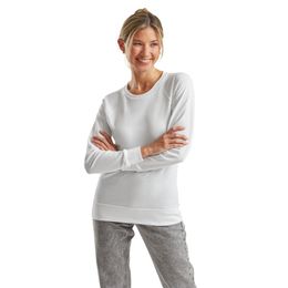 Fruit of the Loom - Sweatshirt Leicht f&uuml;r Damen Raglan&auml;rmel (Wei&szlig;)