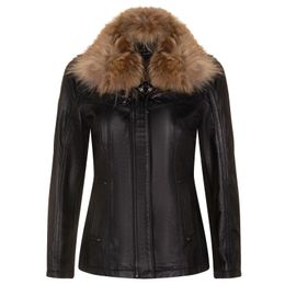 Damen Slim Fit Leder Parker Jacke-Millom