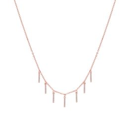 Luxenter Halskette aus Zirkonia mit 18 Karat Ros&eacute;gold-Finish &ndash; Rambol
