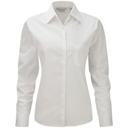 Russel Athletic Jerzees - Lang&auml;rmelige Bluse aus 100% Baumwolle - Damen (Wei&szlig;)