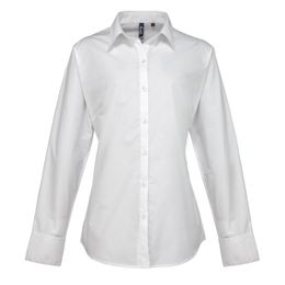Premier - "Supreme" Formelles Hemd f&uuml;r Damen Lang&auml;rmlig (Wei&szlig;)