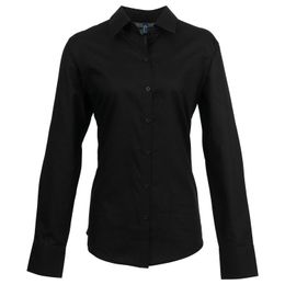 Premier - "Signature" Hemd f&uuml;r Damen Lang&auml;rmlig (Schwarz)