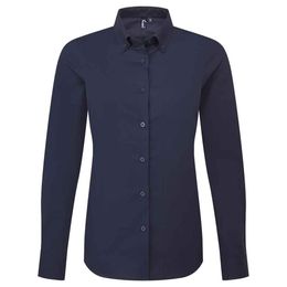Premier - "Supreme" Formelles Hemd f&uuml;r Damen Lang&auml;rmlig (Marineblau)