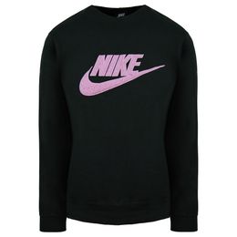 Nike Lose Fit Langarm Crew Hals Schwarz Frauen Sweatshirt DC5139 010