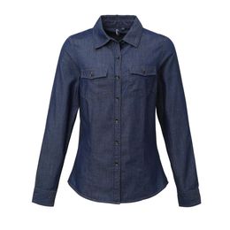 Premier - Hemd f&uuml;r Damen (Indigo-Jeansblau)