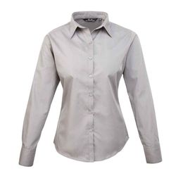 Premier - Hemd f&uuml;r Damen Lang&auml;rmlig (Silber)