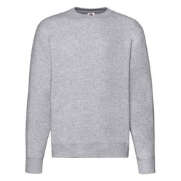 Fruit of the Loom - "Premium" Sweatshirt &Uuml;berschnittene Schulter f&uuml;r Herren/Damen Unisex (Grau meliert)