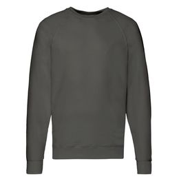 Fruit of the Loom - Sweatshirt f&uuml;r Herren/Damen Unisex Raglan&auml;rmel (Hellgrau)