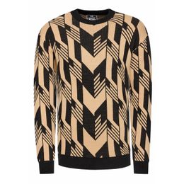 Rusty Neal Kontrast Feinstrick Rundhals-Pullover