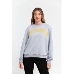 Trussardi - Pull en coton gris pour femme