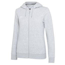 Umbro Womens/Ladies Club Leisure Full Zip Hoodie (Grau meliert/Wei&szlig;)