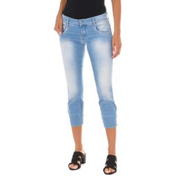 Met Damen-Piratenhose mit Used-Effekt aus elastischem Stoff 10DB50294