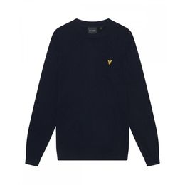 Lyle & Scott Lyle & Scott � Rundhalspullover aus Baumwollmerinowolle, Marineblau