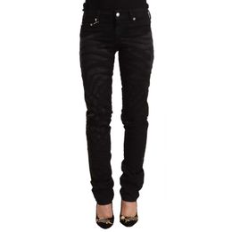Just Cavalli Damen Schwarze Mittelhohe Verzierte Skinny Jeans