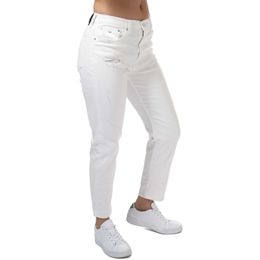 Tommy Hilfiger Tabard Logo Patch Jeans f&uuml;r Frauen in Wei&szlig;