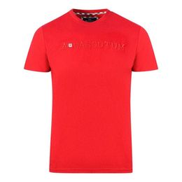 Aquascutum - T-Shirt f&uuml;r Herren, Logo (Rot)