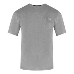 Aquascutum - T-Shirt f&uuml;r Herren, Brusttasche (Hellgrau)