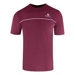 Aquascutum Herren T-Shirt mit Piping-Detail (Rot)