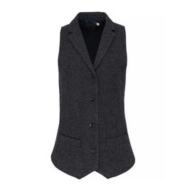 Premier Womens/Ladies Fischgr&auml;tenweste (Charcoal)