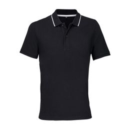 SOLS - "Palermo" Poloshirt f&uuml;r Herren/Damen Unisex (Schwarz/Wei&szlig;)