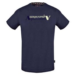 Aquascutum - T-Shirt f&uuml;r Herren, Logo (Dunkles Marineblau)