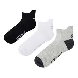 Dare 2b - "Movement" Sneaker-Socken f&uuml;r Herren/Damen Unisex(3er-Pack) (Schwarz/Wei&szlig;/Grau meliert)