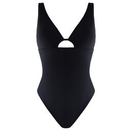 Gymshark umweltfreundlich Frauen schwarzer Badeanzug